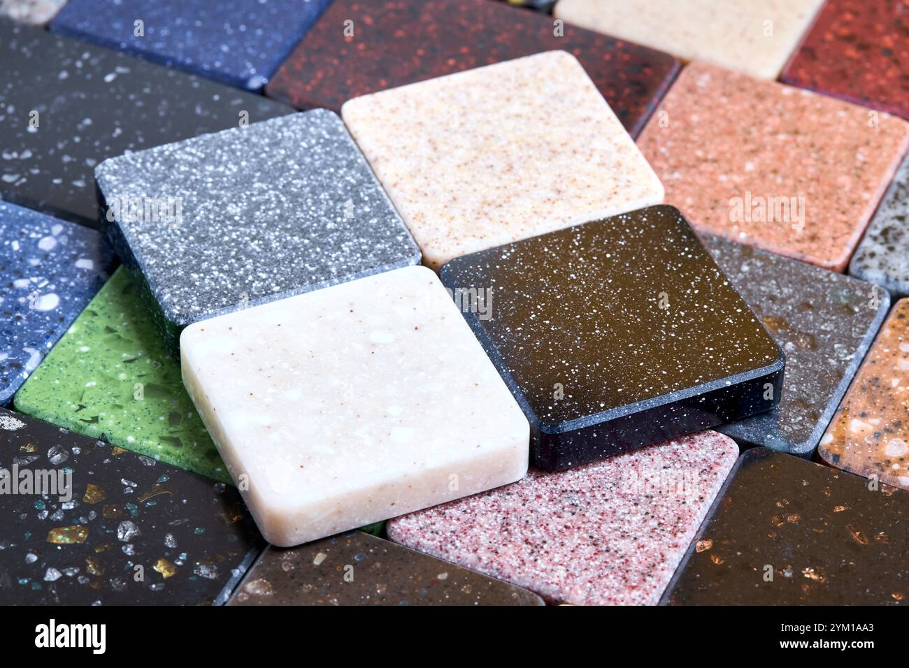 Porcelain stoneware artificial stone square samples as kitchen ...