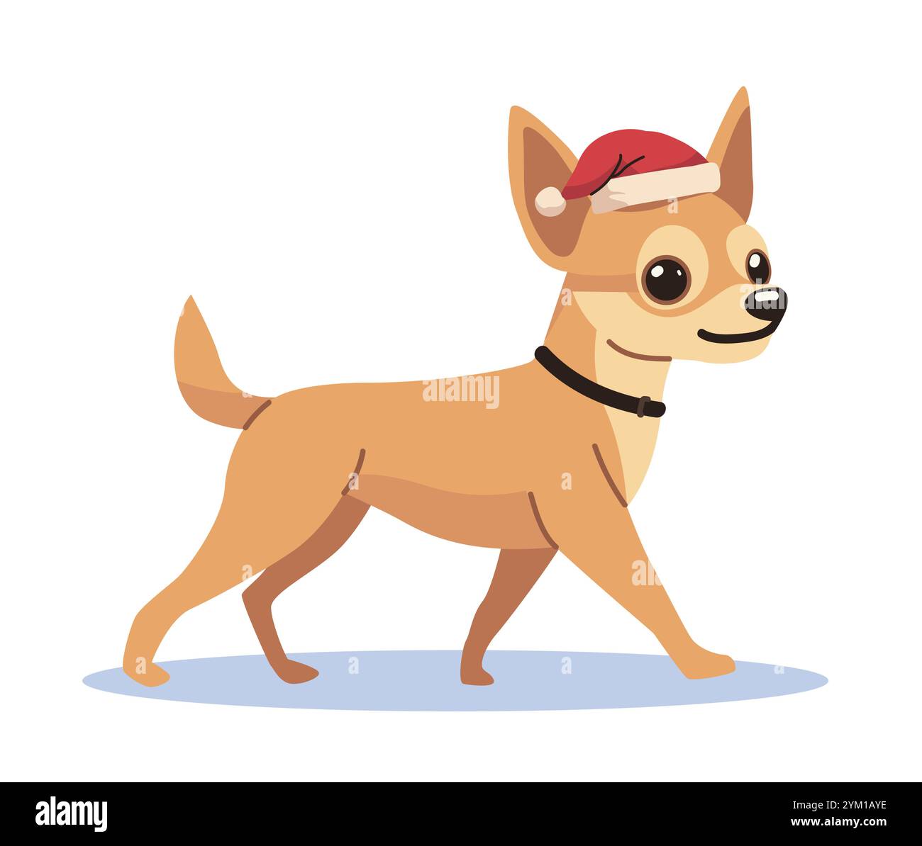 Chihuahua wearing christmas hat Stock Vector Images - Alamy