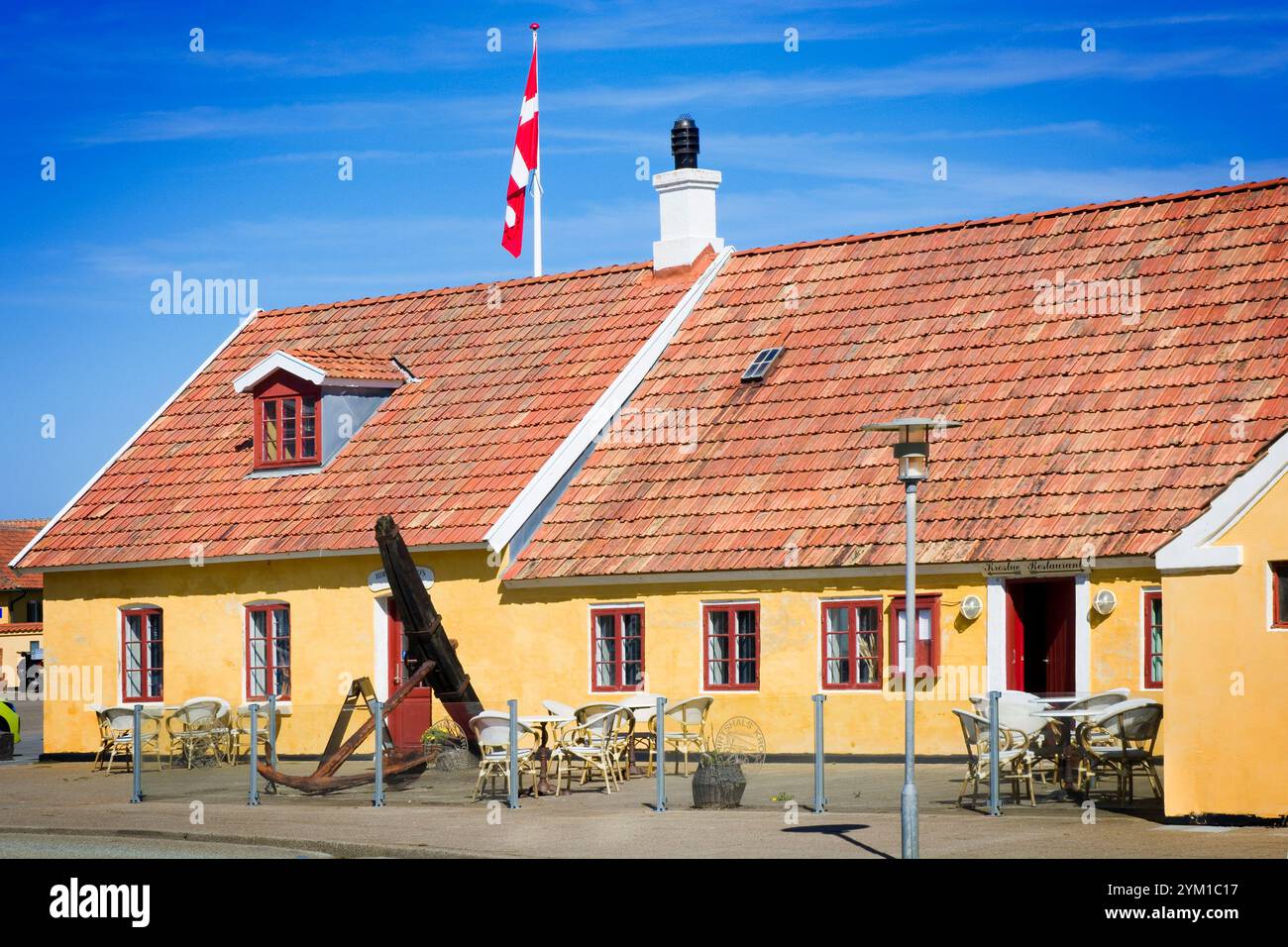 Old buildings on the coastal part of Hirtshals, Denmark Stock Photo - Alamy