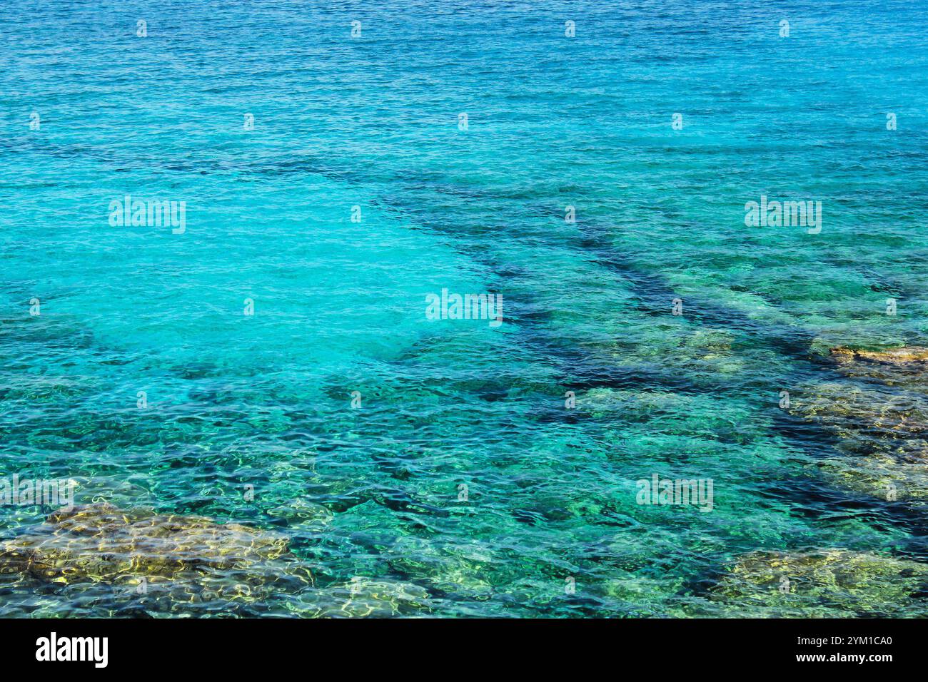 Beautiful turquoise sea background. Mediterranean seascape Stock Photo ...