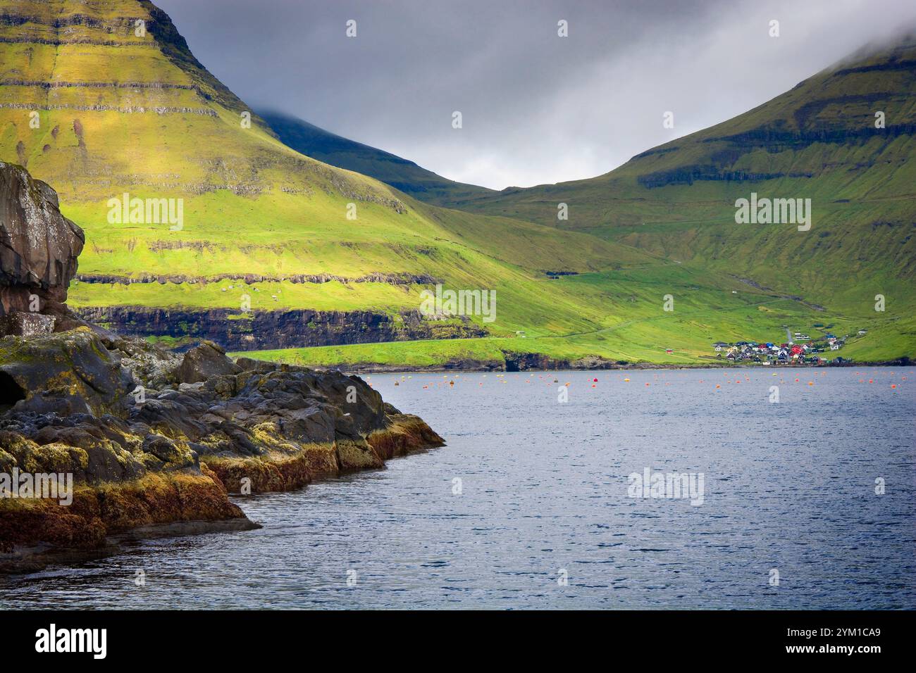 View of Funningur village from Elduvik, Faroe Islands Stock Photo - Alamy