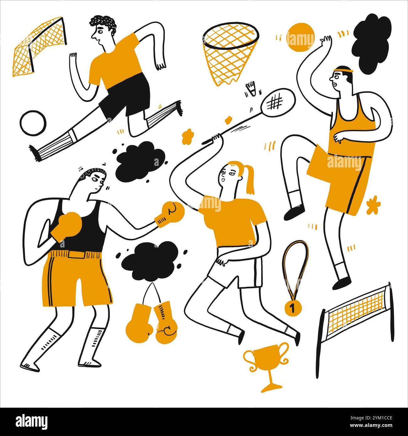 Sports crowd line drawing vector hi-res stock photography and images ...
