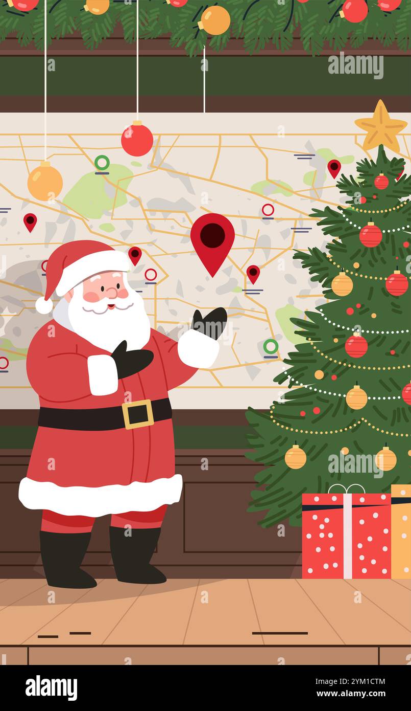 Family pointing at map Stock Vector Images - Alamy