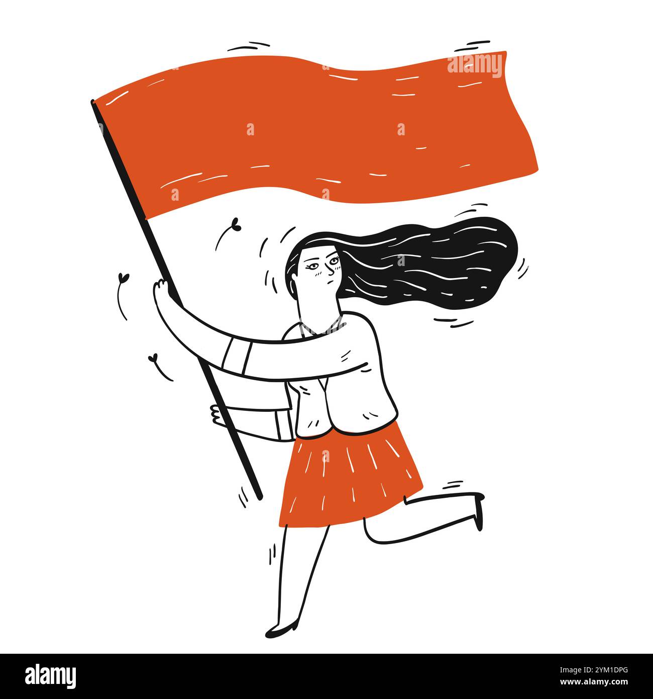 Vector cartoon girl speaking hi-res stock photography and images - Alamy