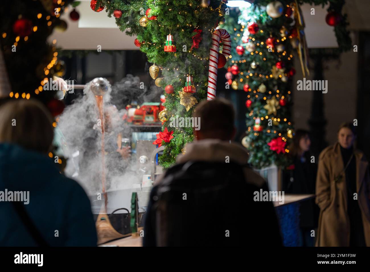 Budapest, Hungary - November 15, 2024: Vorosmarty square Christmas ...
