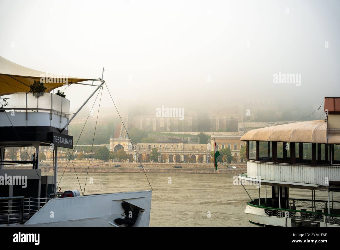 Budapest, Hungary - October 7, 2024: Mist-covered Buda Castle seen from ...