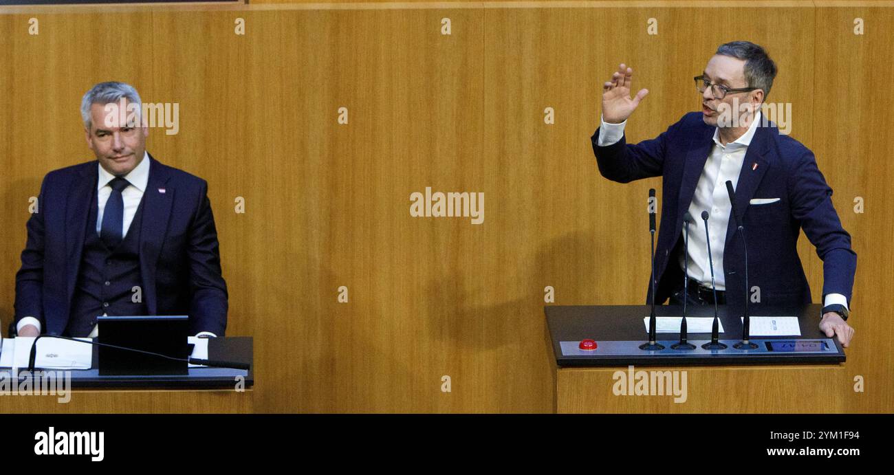 Vienna, Austria. 20th Nov, 2024. AUSTRIA; VIENNA; 20241120; Federal party chairman of the ...