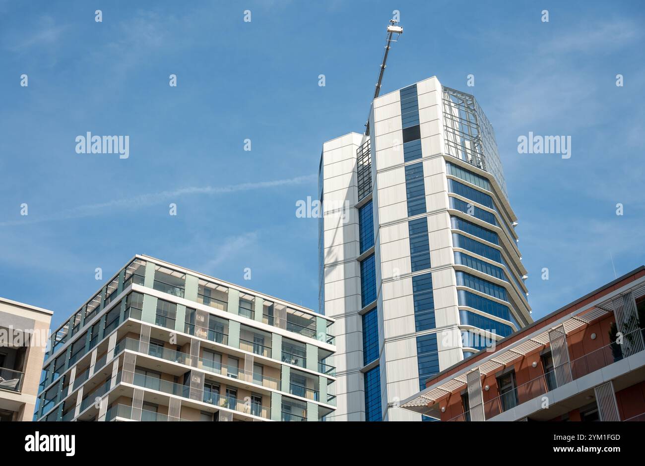 Budapest, Hungary - August 24, 2024: View of the MOL Campus: A modern ...