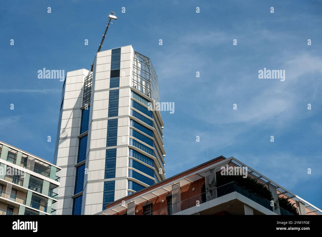 Budapest, Hungary - August 24, 2024: View of the MOL Campus: A modern ...