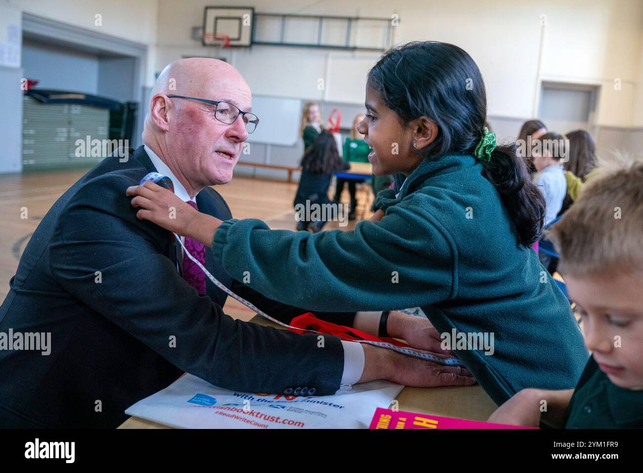 First Minister of Scotland John Swinney during a visit to Wardie ...