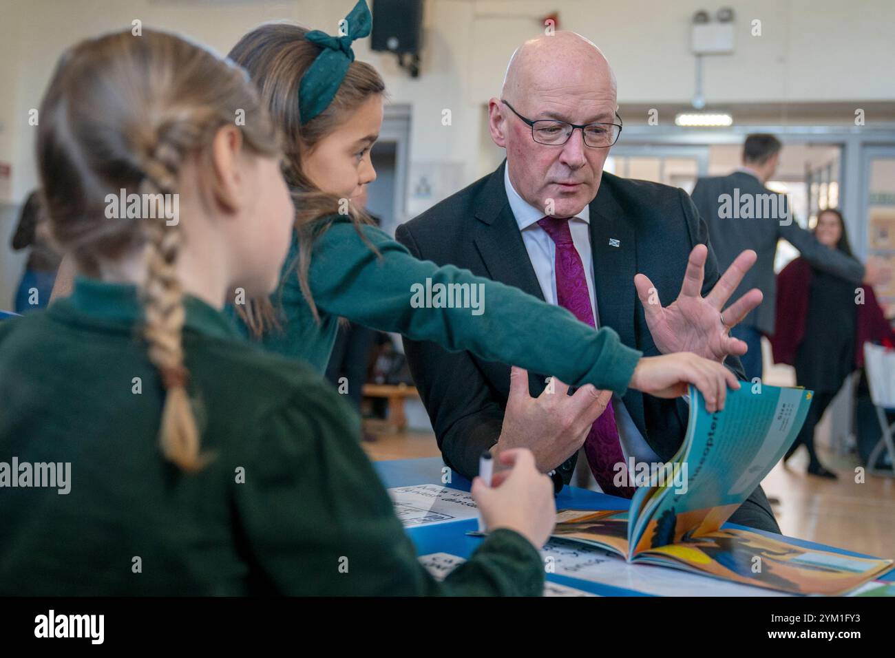 First Minister of Scotland John Swinney during a visit to Wardie ...
