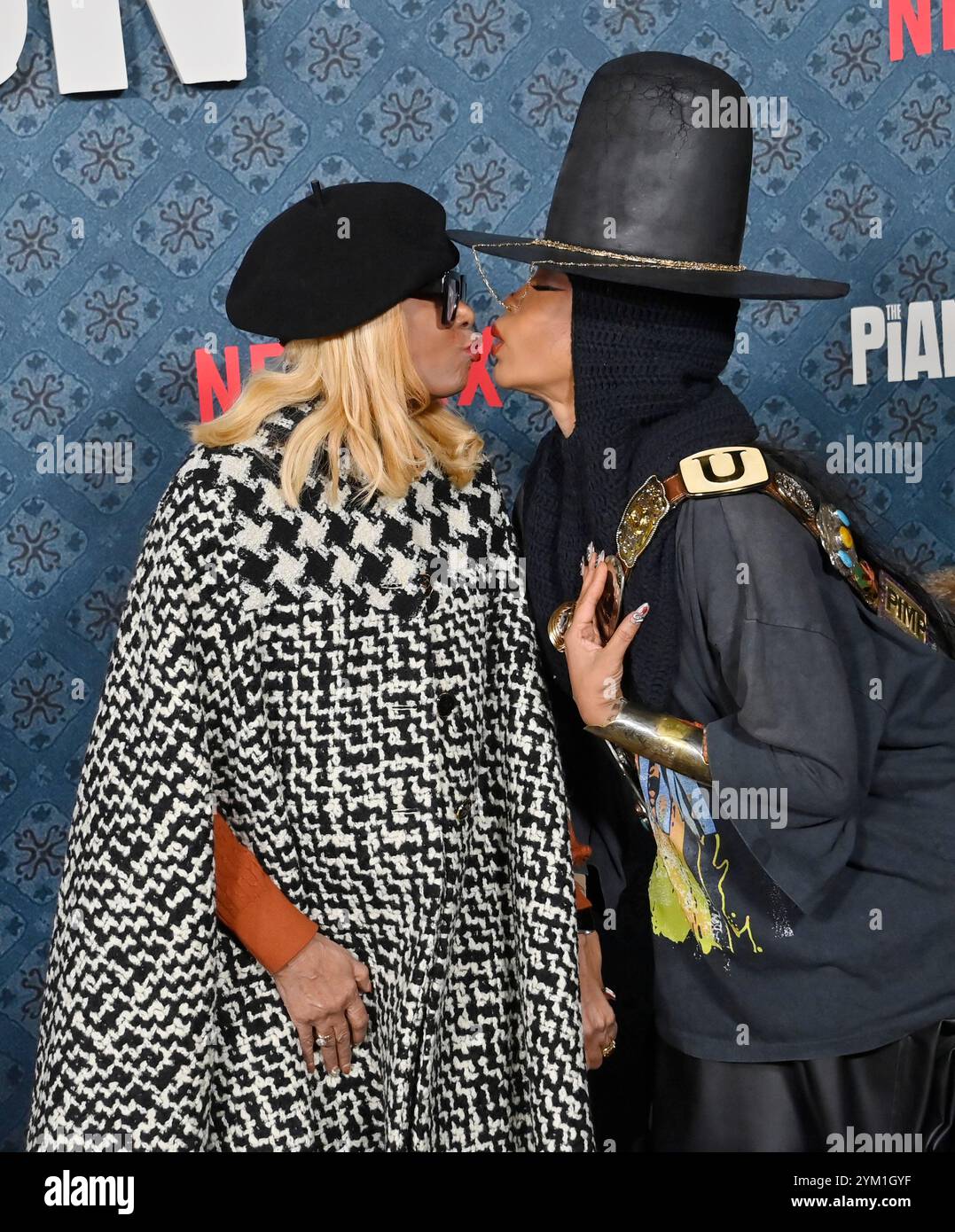 Los Angeles, United States. 19th Nov, 2024. Cast member Erykah Badu (R ...