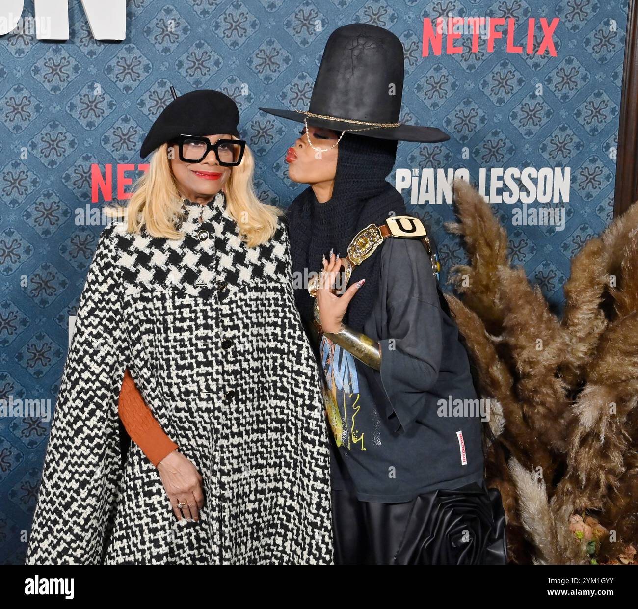Los Angeles, United States. 19th Nov, 2024. Cast member Erykah Badu (R ...