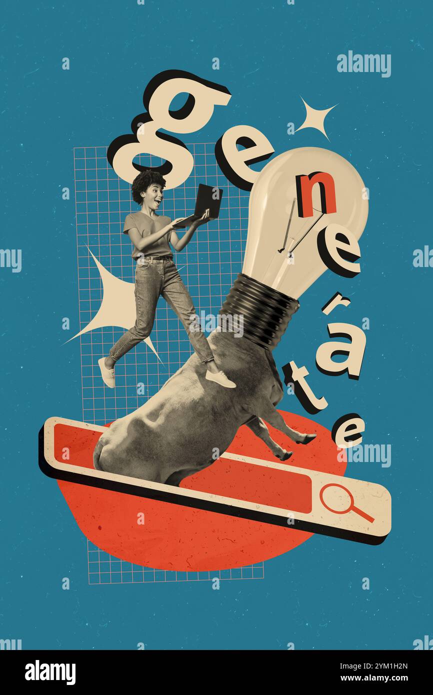 Composite trend artwork sketch image photo collage of construction ...