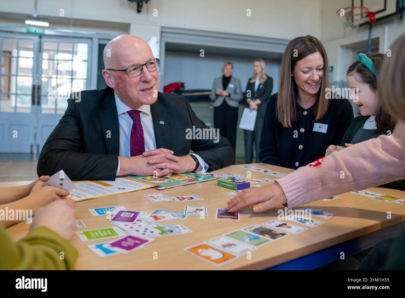 First Minister of Scotland John Swinney during a visit to Wardie ...