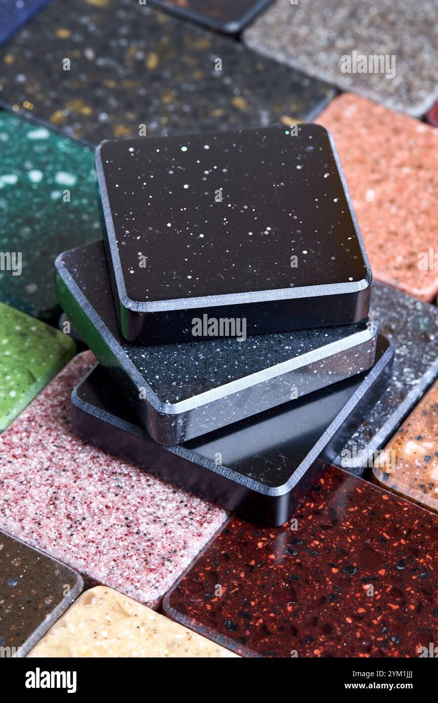 Porcelain stoneware artificial stone square samples as kitchen ...