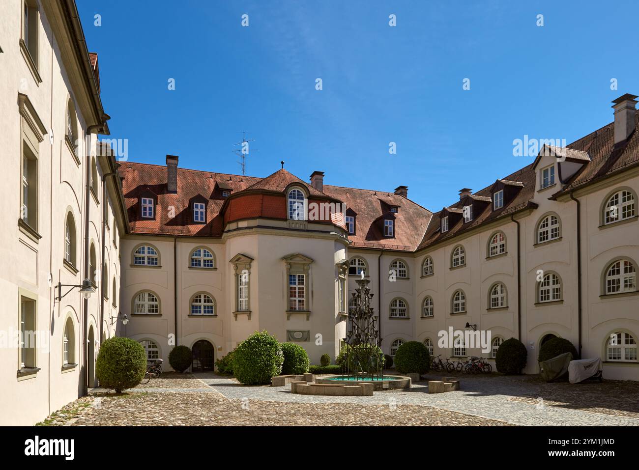 Medieval European Architecture: Maxhof House with Central Courtyard ...