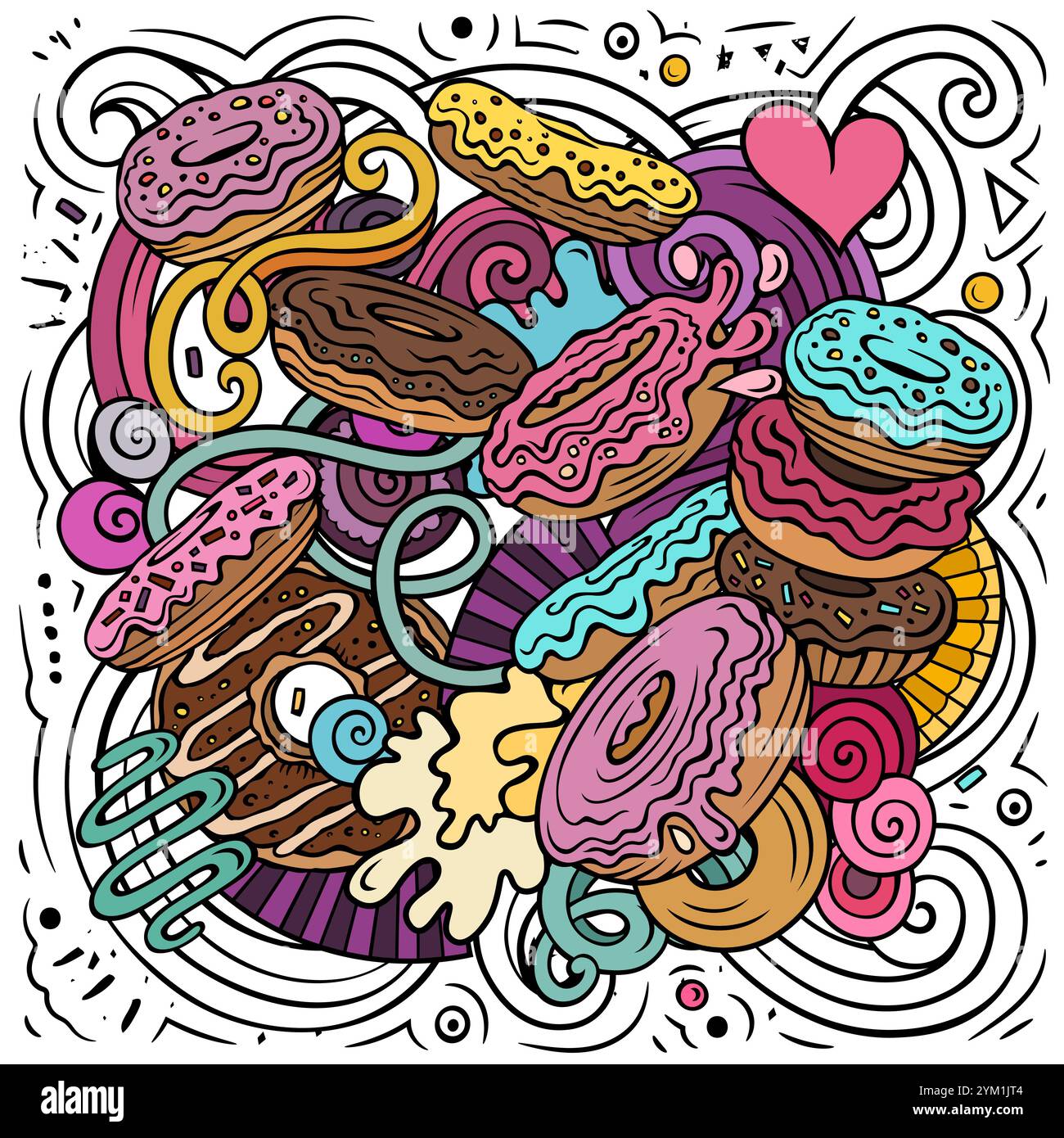 Picture cheerful chocolate sugar Stock Vector Images - Alamy