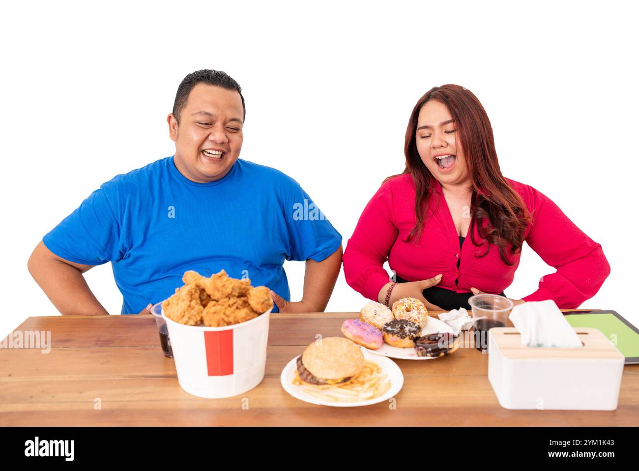 A Delicious Feast Joyful Diners Happily Enjoying Fast Food Together as ...