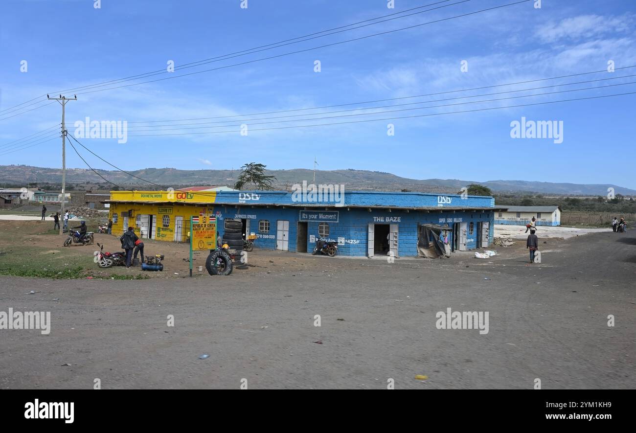 A SUBURB OF NAIROBI, KENYA - NOVEMBER 09, 2022: Street view of a poor ...