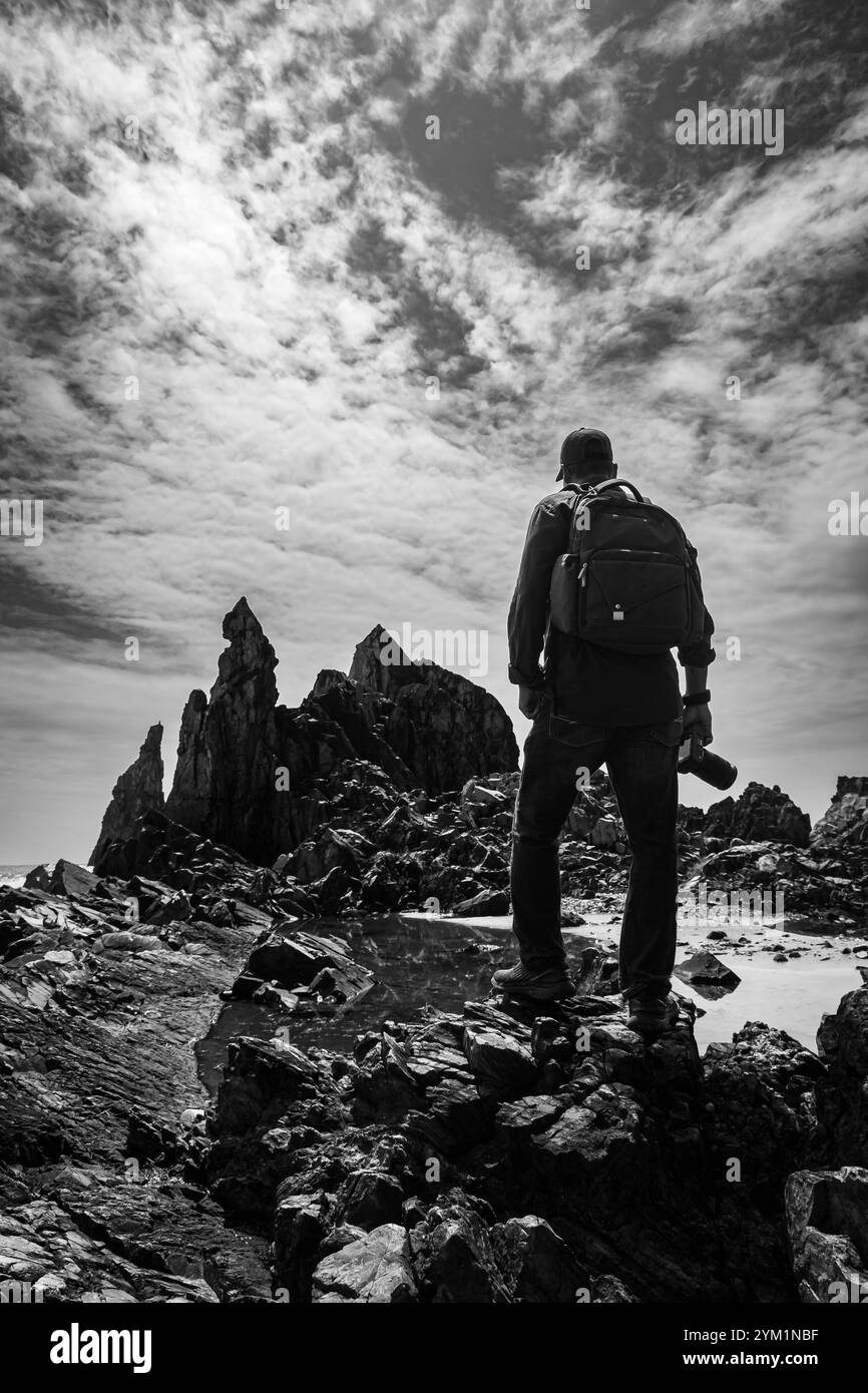 Top view on male Black and White Stock Photos & Images - Alamy