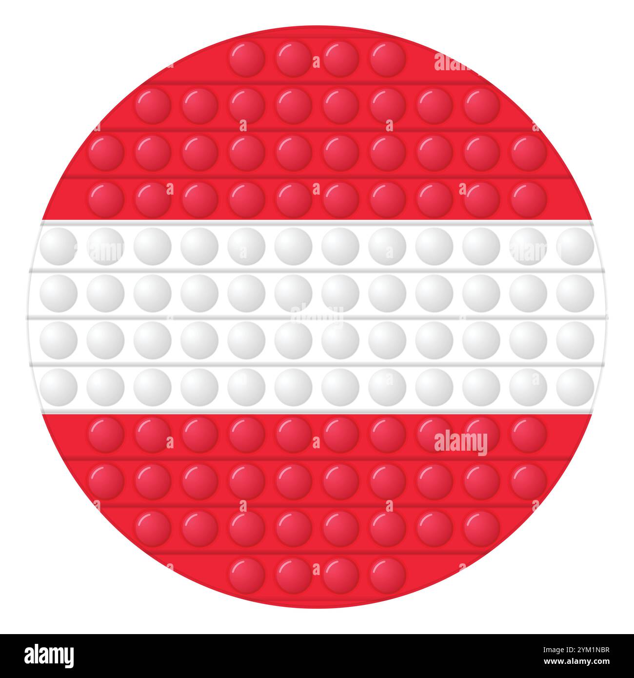 Glass light ball with flag of Austria. Round sphere, template icon ...