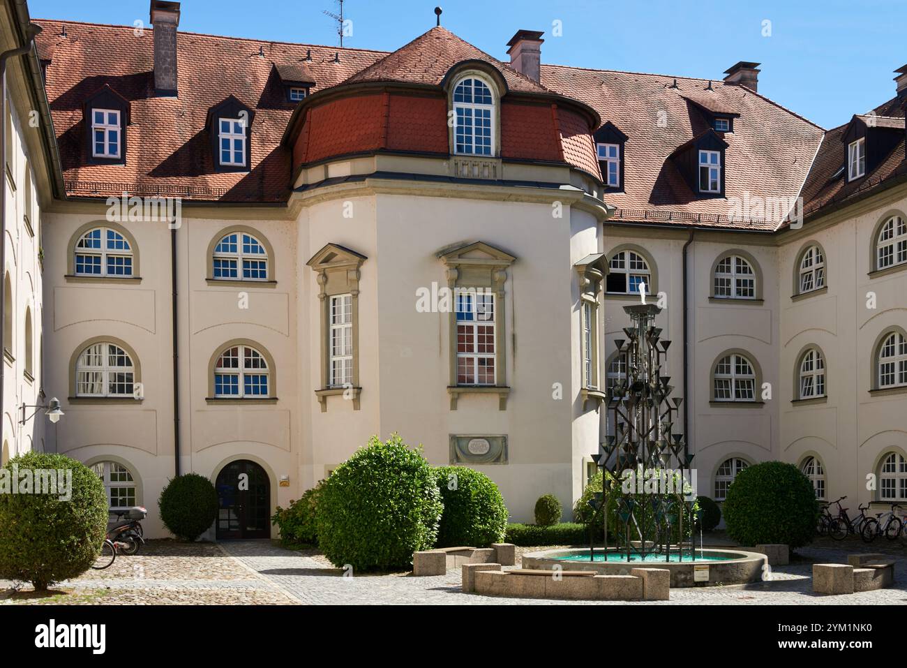 Medieval European Architecture: Maxhof House with Central Courtyard ...