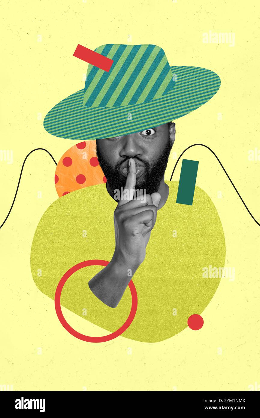 Composite trend artwork 3D sketch image photo collage of colorful ...