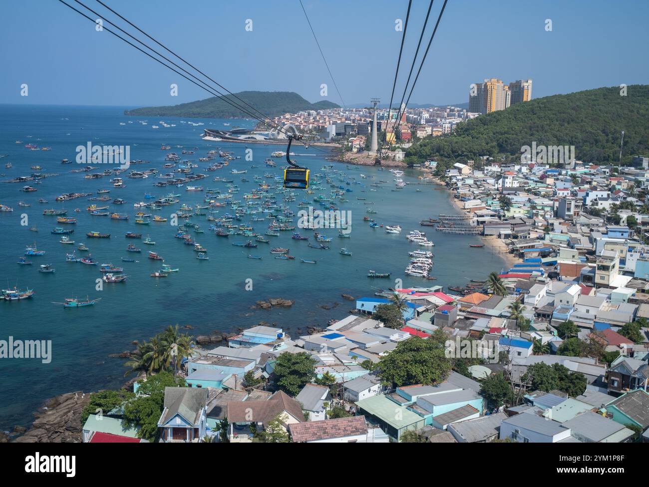 Cable Car Ride to Sunworld Hon Thom on Phu Quoc Island in Vietnam Stock ...