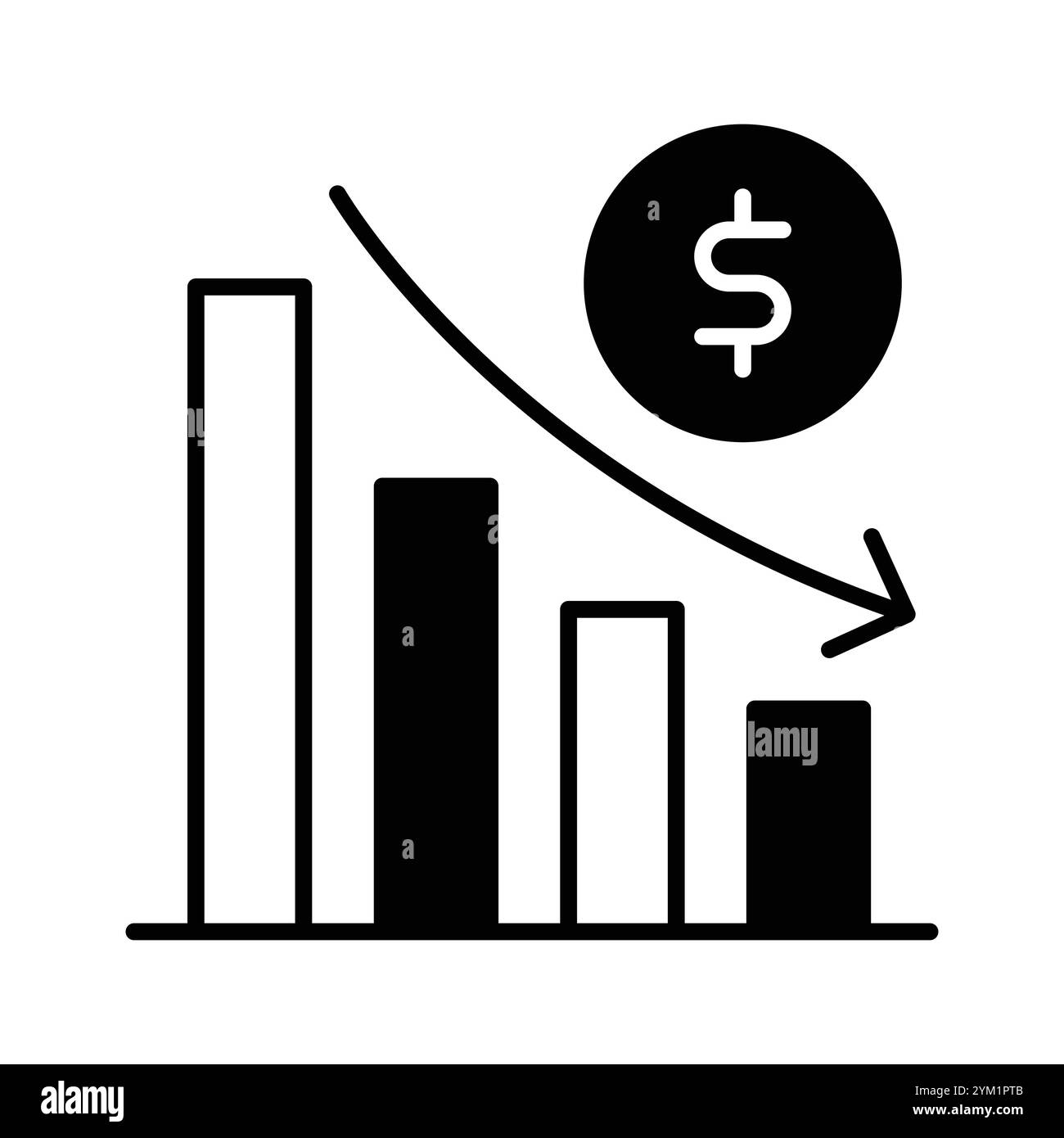 Down chart, financial loss, decrease chart vector design Stock Vector Image & Art - Alamy