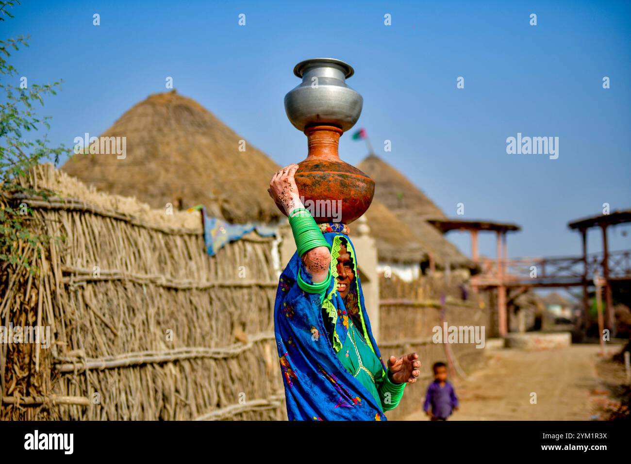 Working Women in Village Stock Photo - Alamy