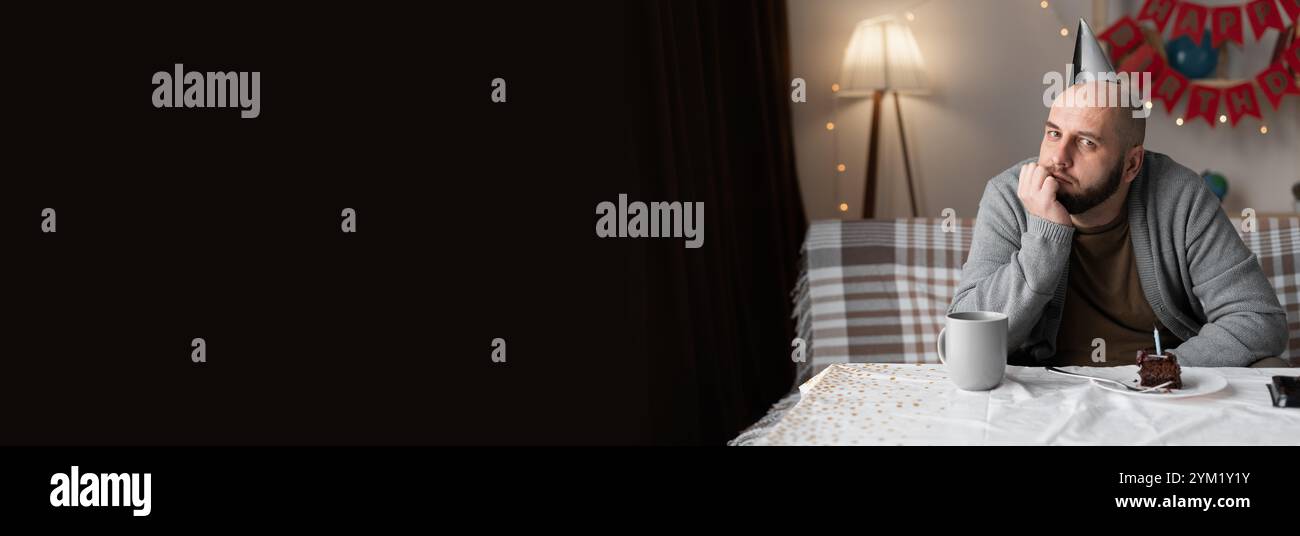 Alone on birthday sorrowful hi-res stock photography and images - Alamy