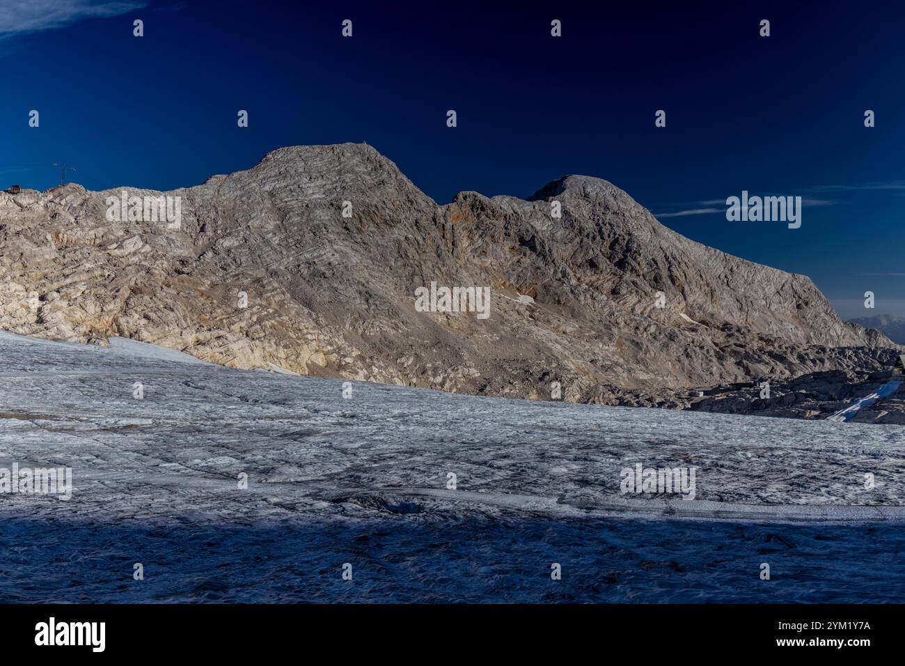 Dachstein scenic alpine region with rugged peaks, glaciers, and valleys ...