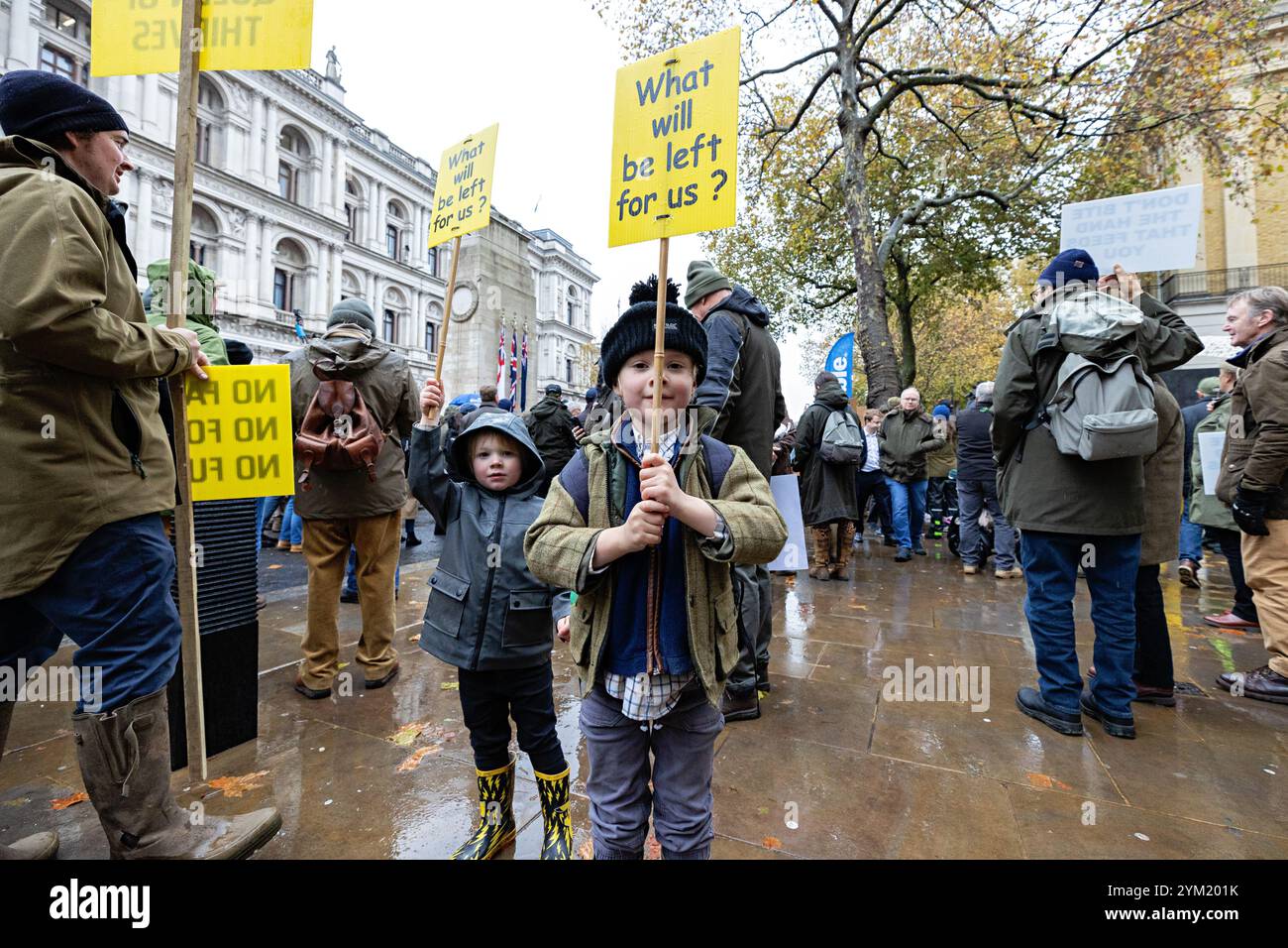 London, UK. November 19th 2024. Farmers march in London to protest ...