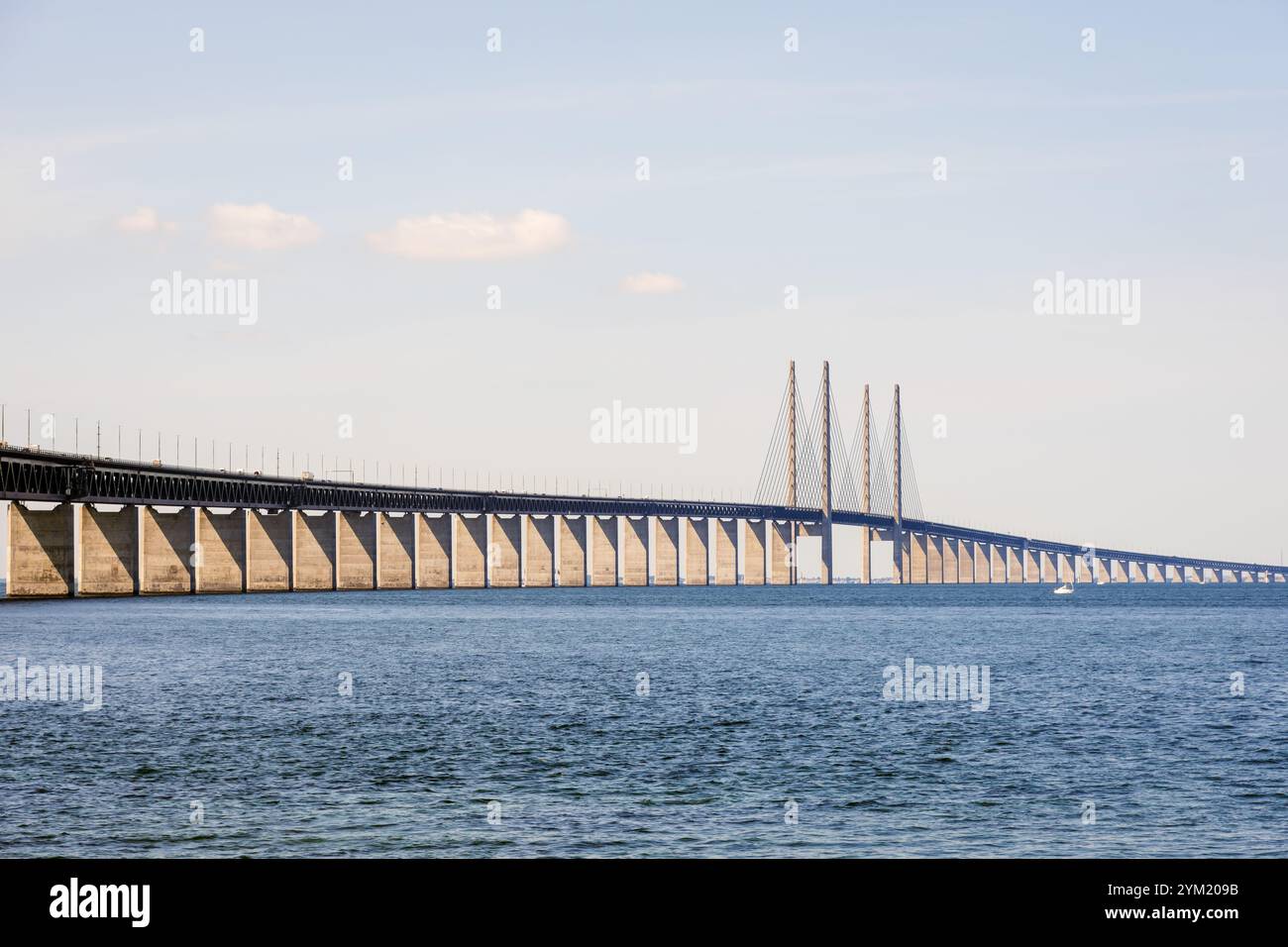 The Oresund bridge is a railway and motorway cable-stayed bridge across ...