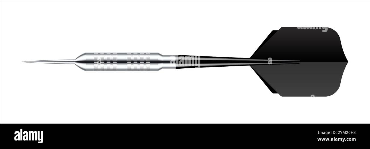 Dart arrow with metal tip and shadow. Dart throwing sport game ...