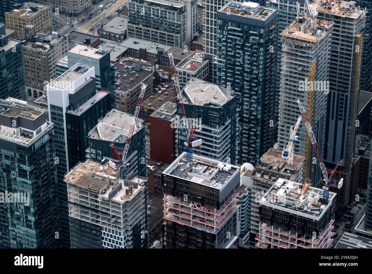 Urban landscape of high-rise building office and residential building ...