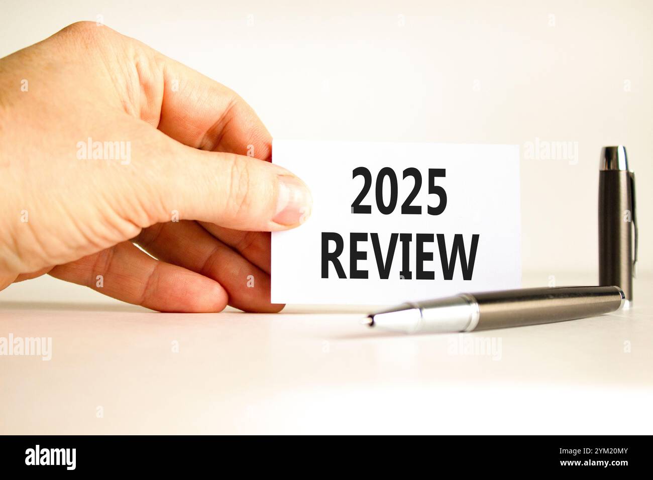 Planning review 2025 new year symbol. Concept words Review 2025 on ...
