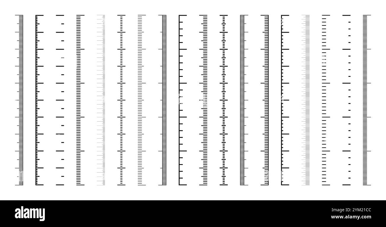 Vertical measurement scales with divisions. Realistic scale for ...