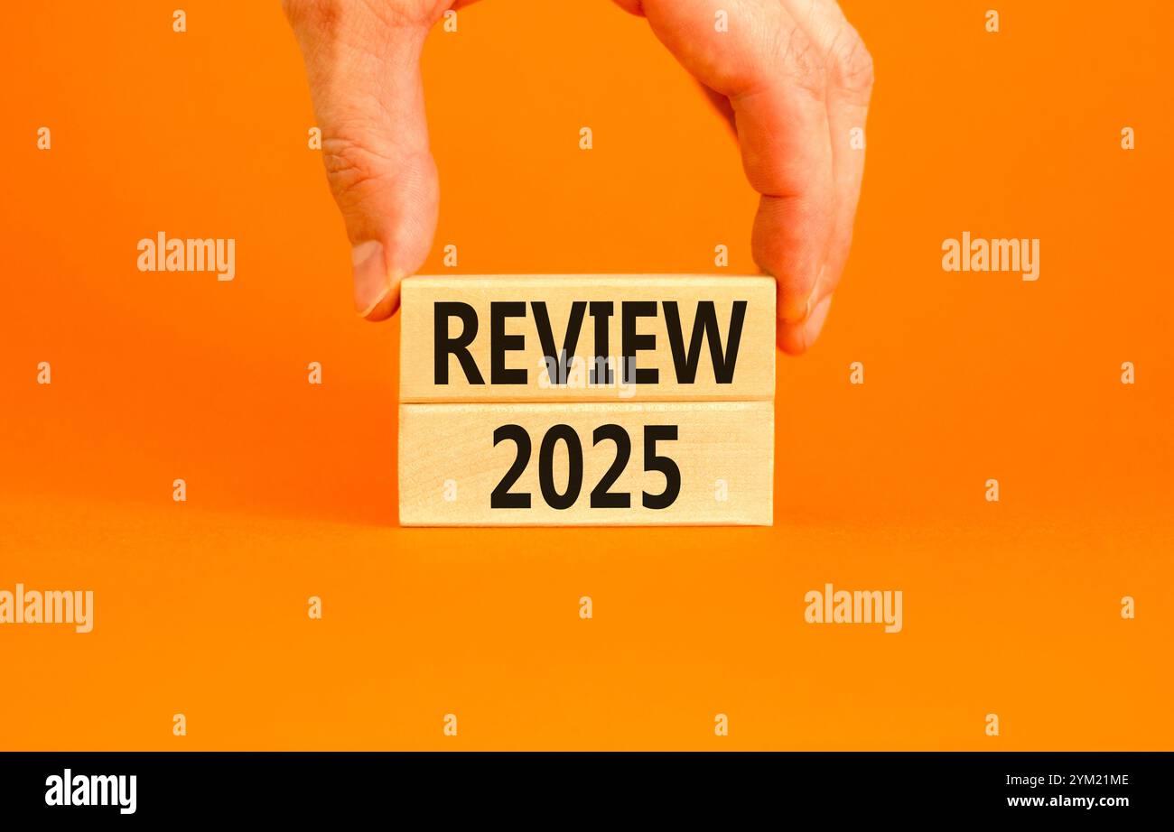 Planning review 2025 new year symbol. Concept words Review 2025 on ...
