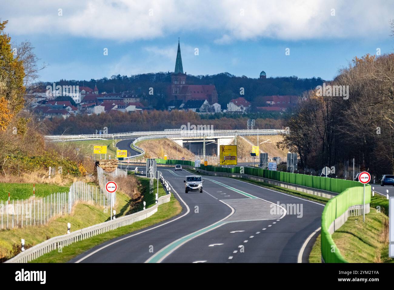 Bergen, Germany. 20th Nov, 2024. View of the silhouette of Bergen auf ...