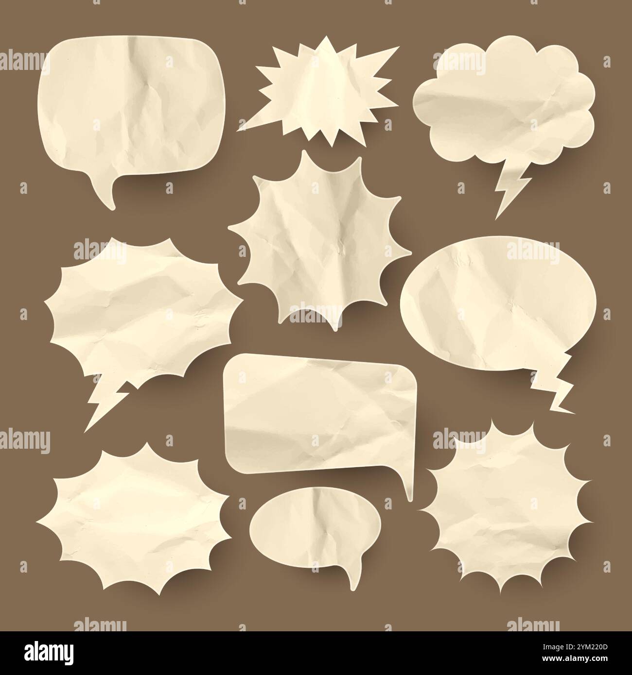 Crumpled comic bubble Stock Vector Images - Alamy