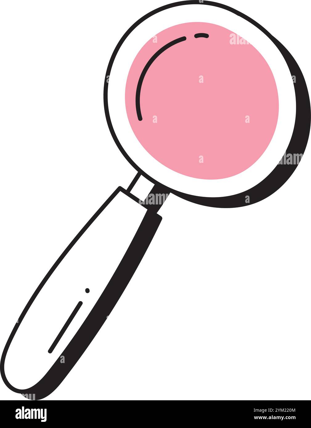 magnifying glass hand drawn element Stock Vector Image & Art - Alamy