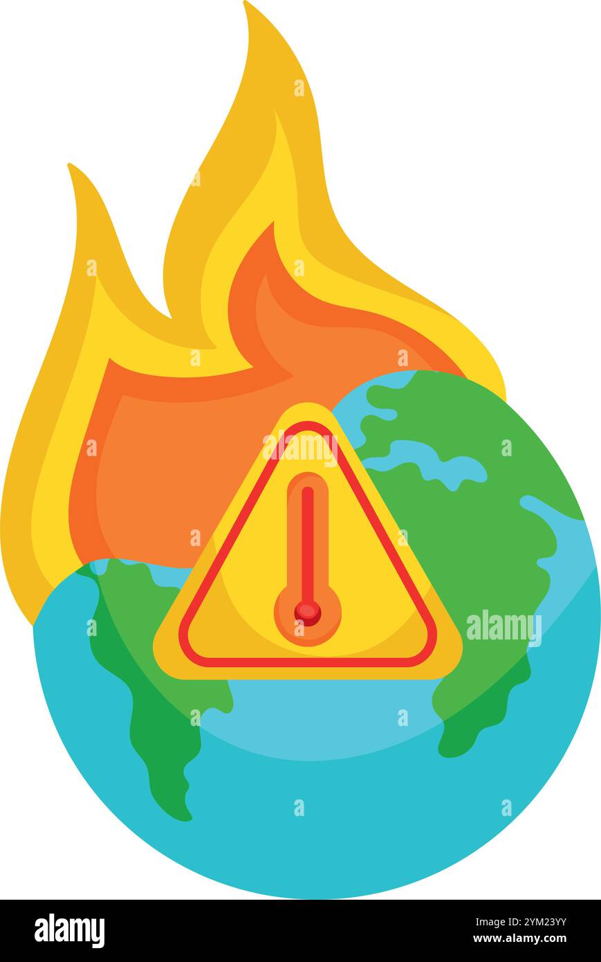 global warming warning sign Stock Vector Image & Art - Alamy