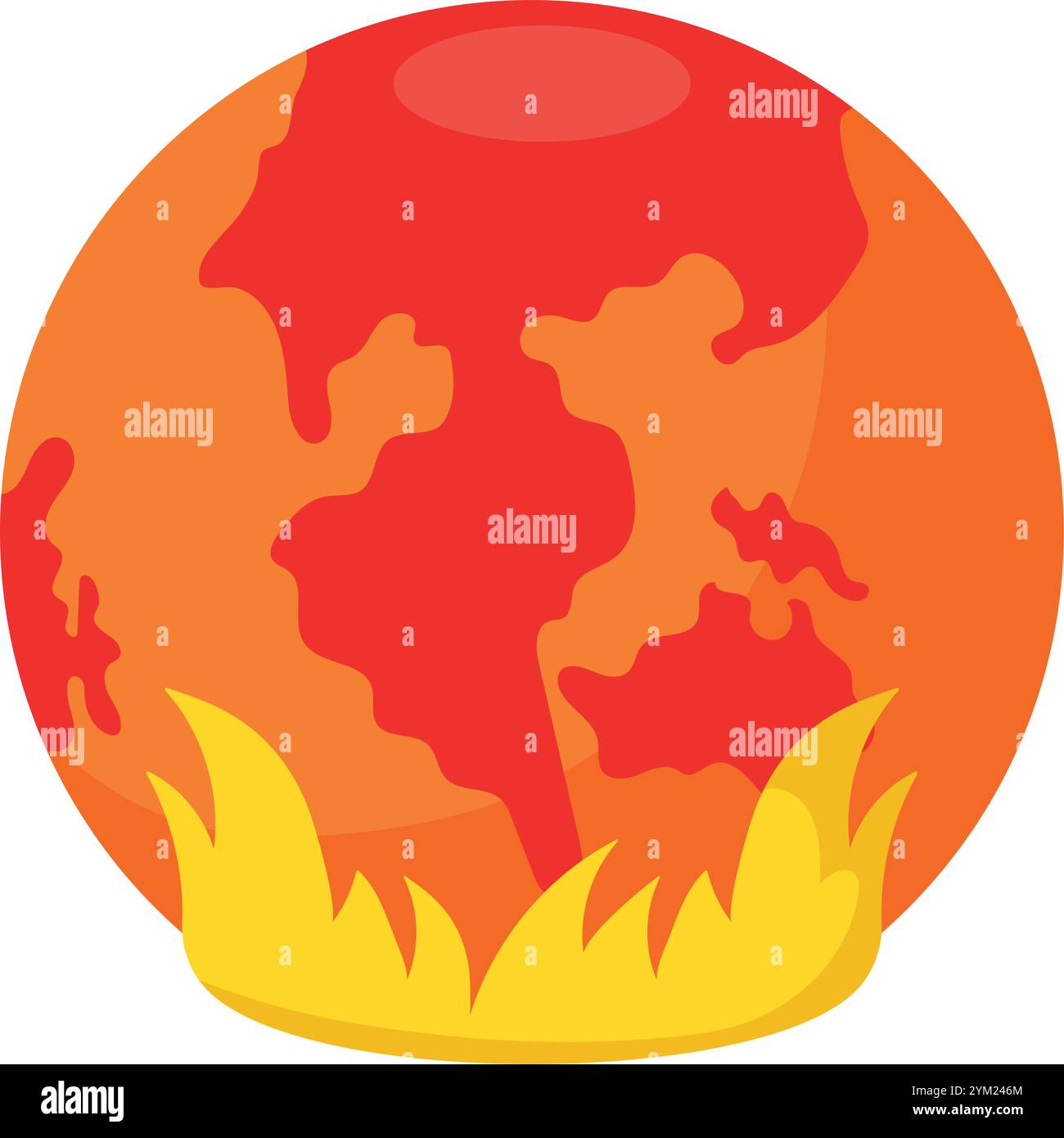 global warming burning earth Stock Vector Image & Art - Alamy