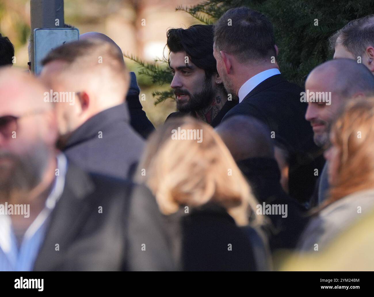 Former One Direction band member Zayn Malik after the funeral service for One Direction singer ...