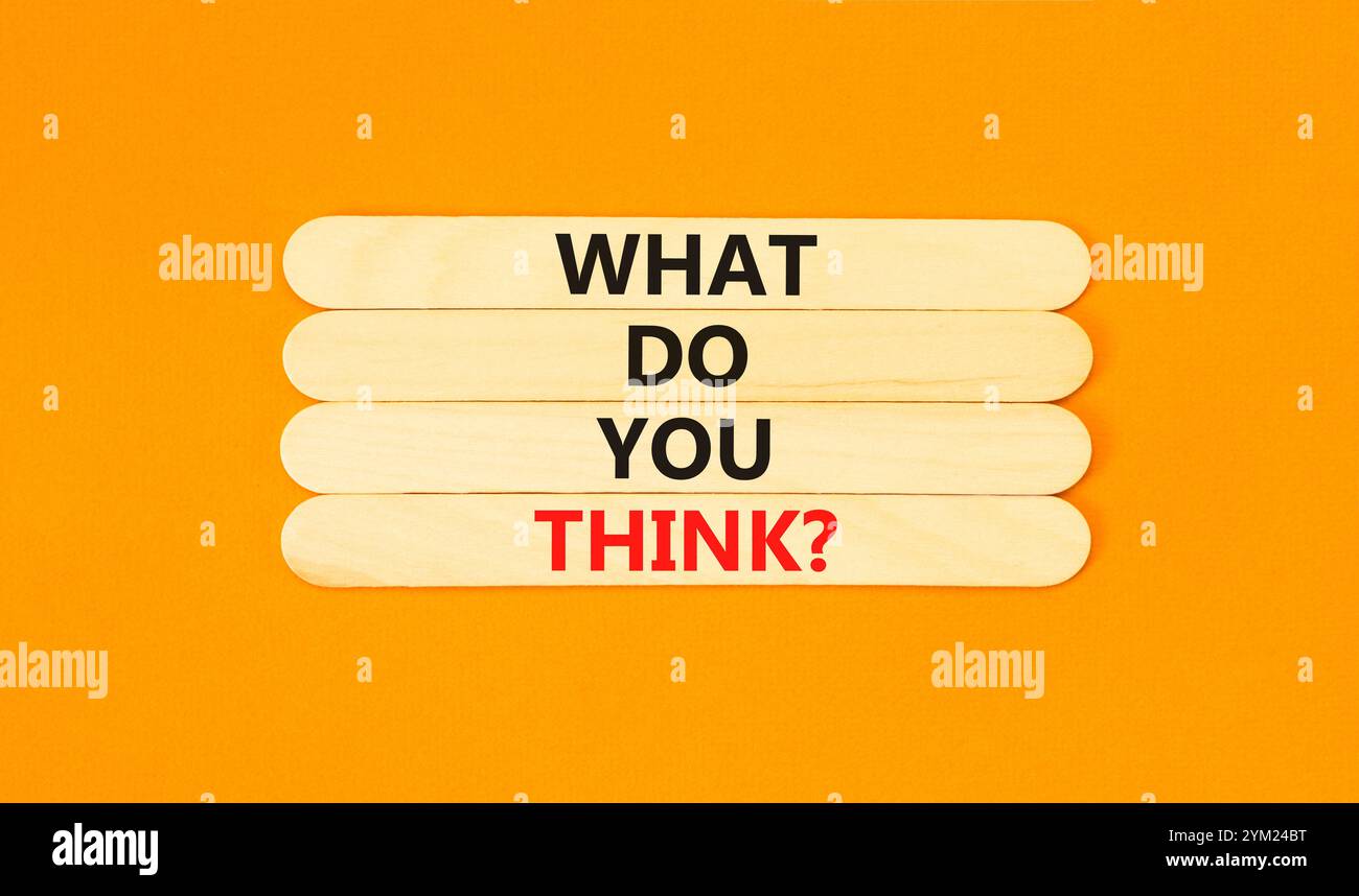 What do you think symbol. Concept words What do you think on beautiful ...