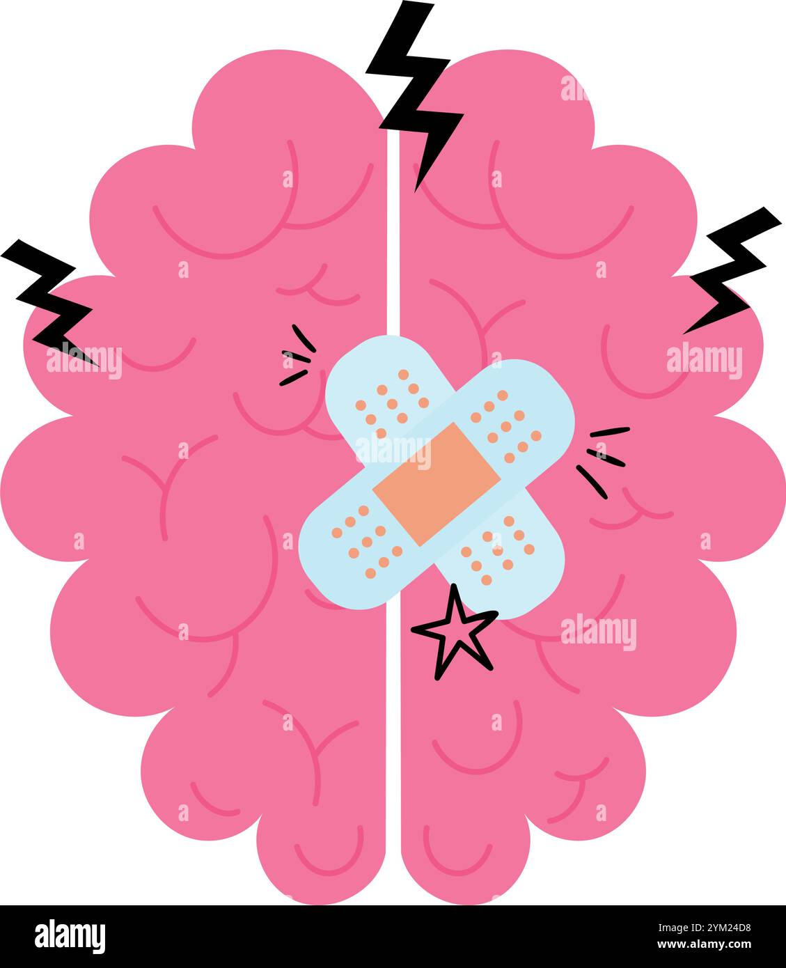 human brain suffering depression Stock Vector Image & Art - Alamy