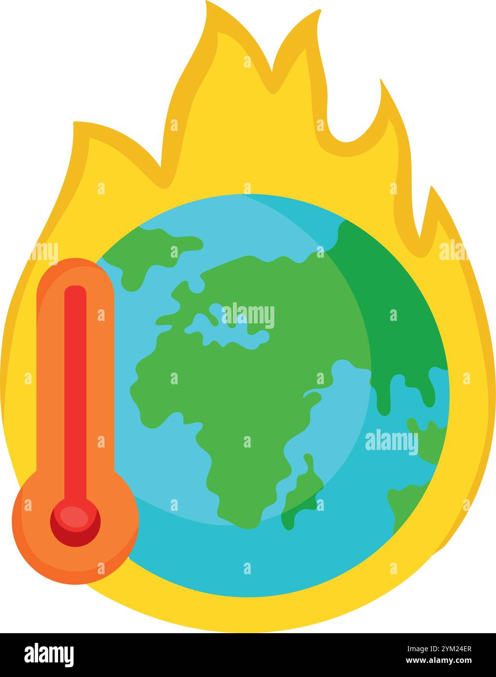 global warming increase temperature Stock Vector Image & Art - Alamy