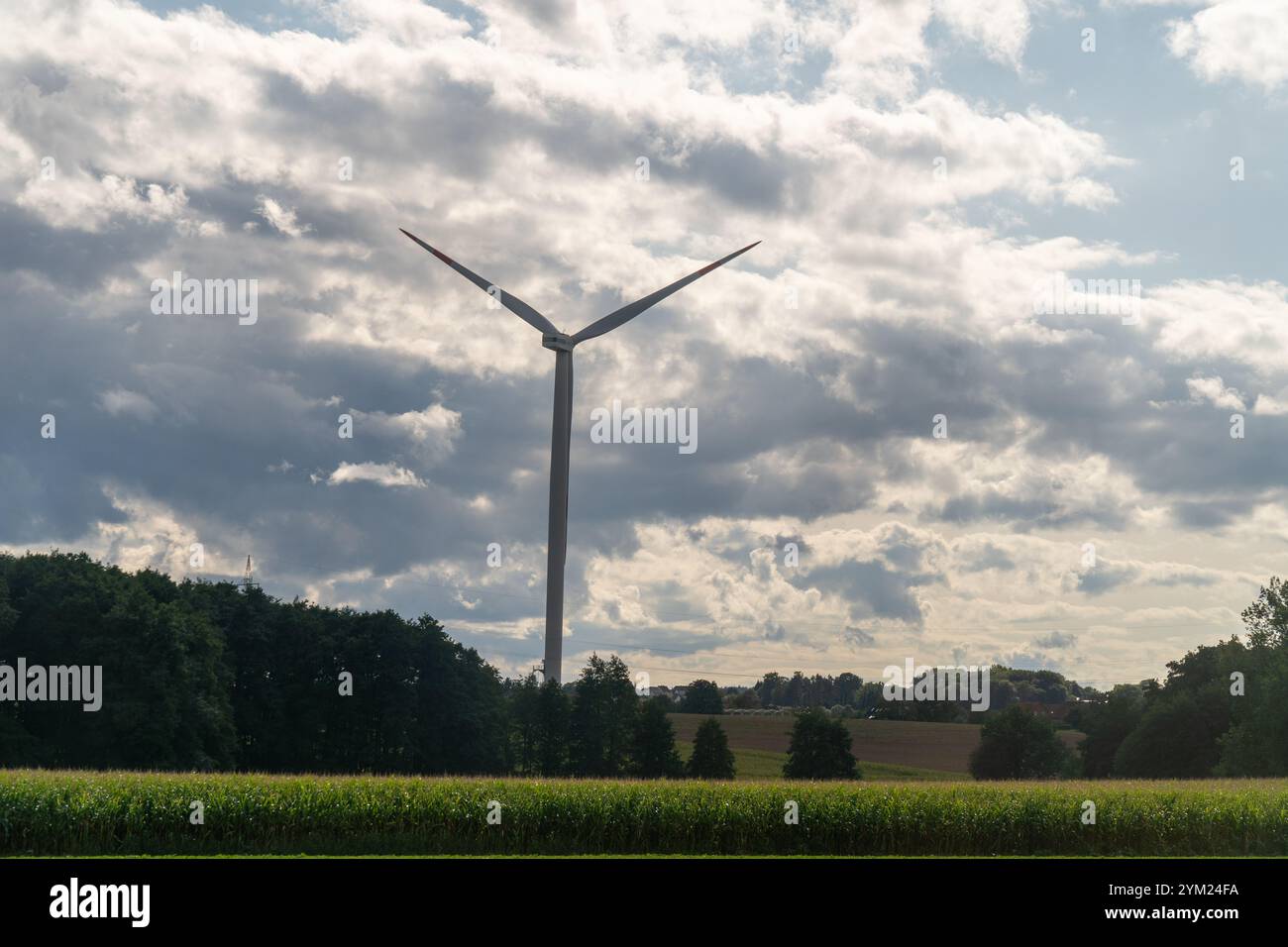 Tall wind turbine surrounded lush hi-res stock photography and images ...